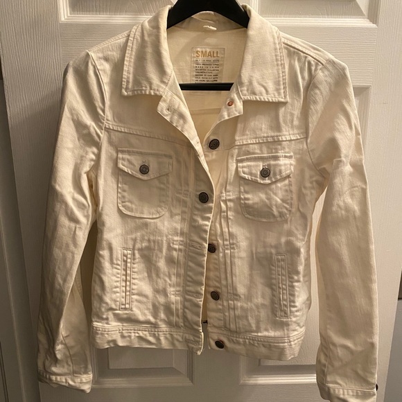J. Crew | Jackets & Coats | White Denim Jacket | Poshmark